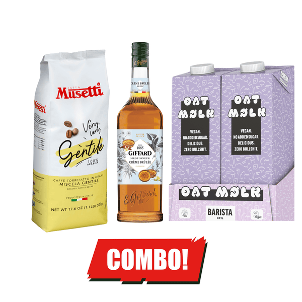 Pachet cafea, sirop creme brulee si bautura de ovaz , Moelk Barista, G ...